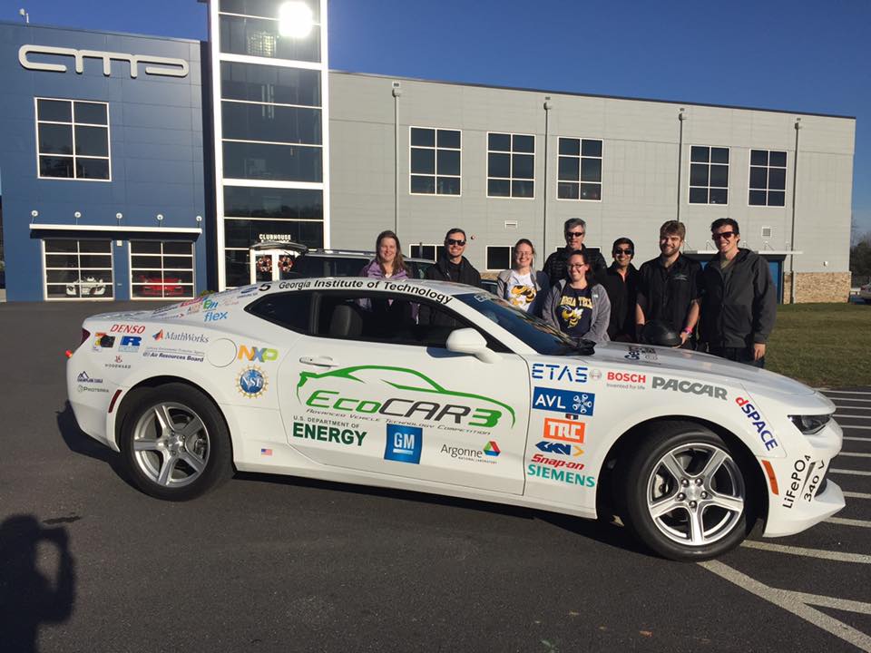 Georgia Tech's SAE team tests electric car at AMP | Atlanta Motorsports ...